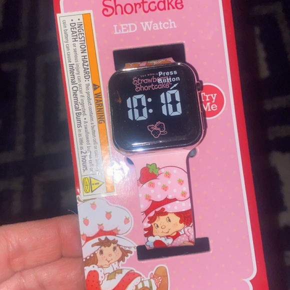 Accessories | Strawberry Shortcake Led Watch Pink | Poshmark